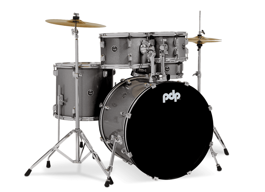PDP Center Stage Complete 5-Piece Drum Set - Silver Sparkle ...