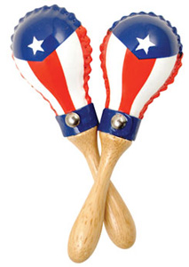 Latin Percussion Mini Rawhide Puerto Rican Flag Maracas LP285-PR ...