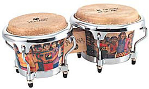 Latin Percussion Santana Mini Tunable Natural Wood Bongos LPM200-AW ...