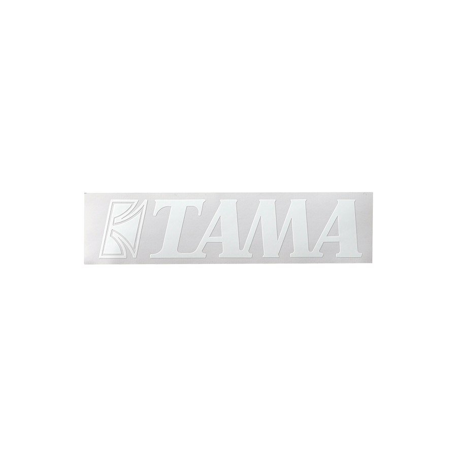 Tama Logo Decal Sticker White TLS80WH - Drums Etc.