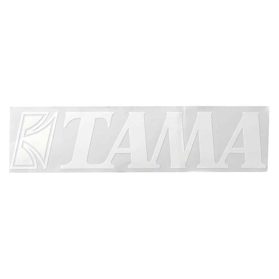 Tama Logo Drum Head Decal White TLS120WH - Drums Etc.